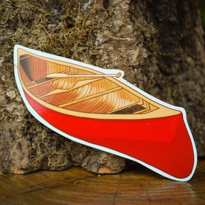 Canoe Sticker: Waterproof Hand-drawn Decal (3
