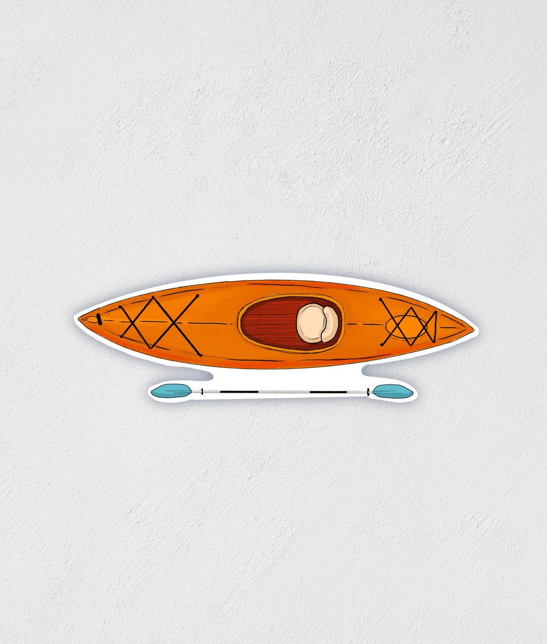 Kayak Sticker | Waterproof Sticker | Water Bottle Label | Laptop ...