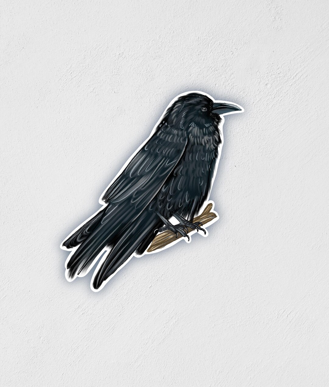 Crow Sticker: Waterproof Bird Decal for Laptop, Car, and Outdoor Gear ...