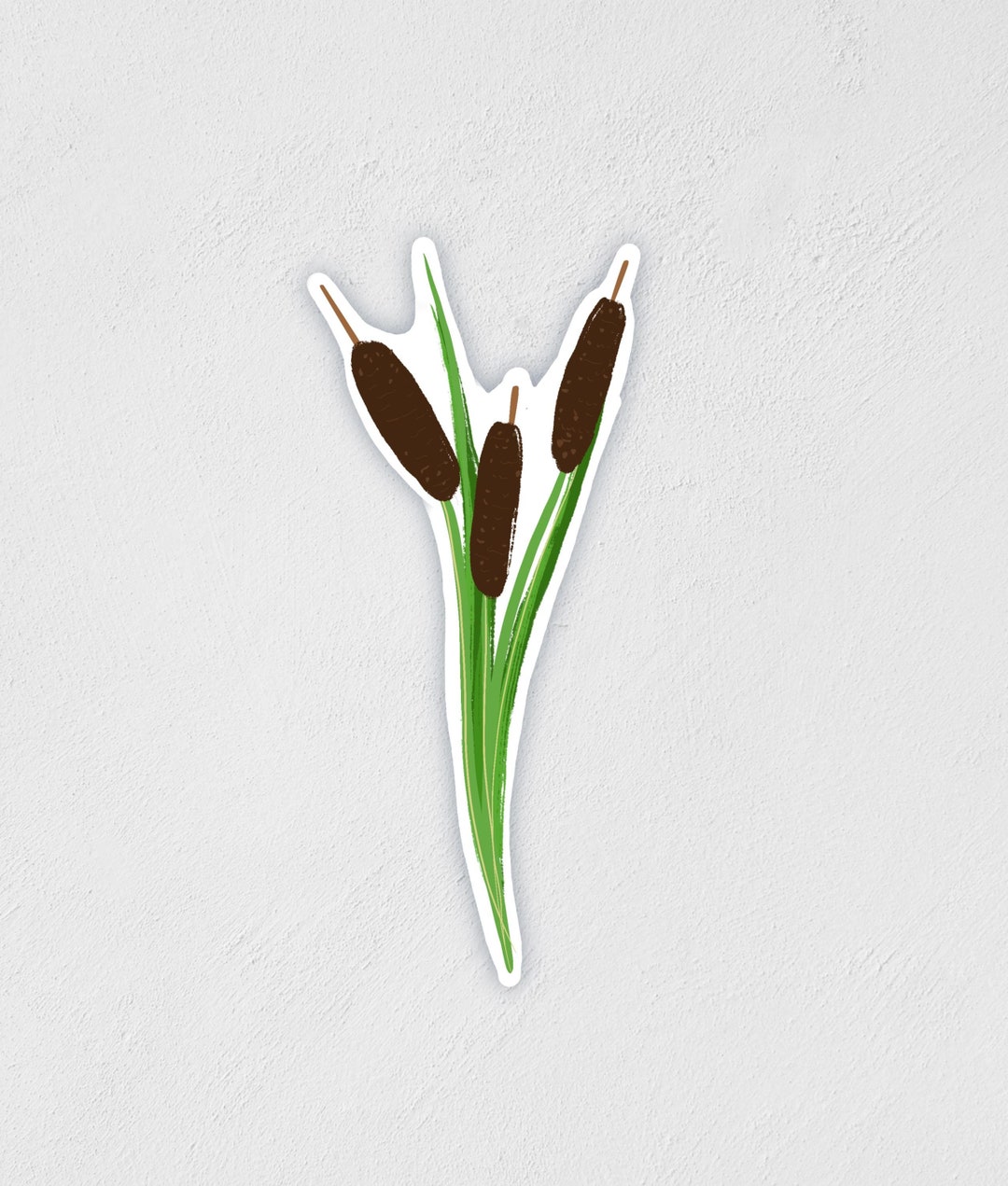 Cattail Sticker | Waterproof Sticker | Trendy Gift | Best Friend Gift ...