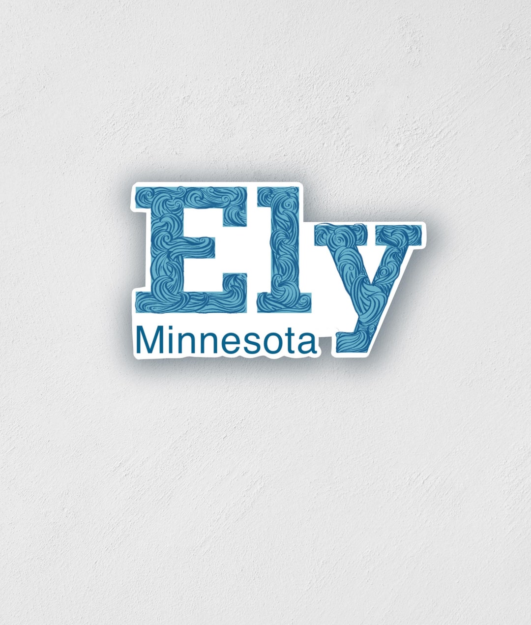 Ely Minnesota Sticker: Waterproof Waves Decal (3.1" X 1.9") - Etsy