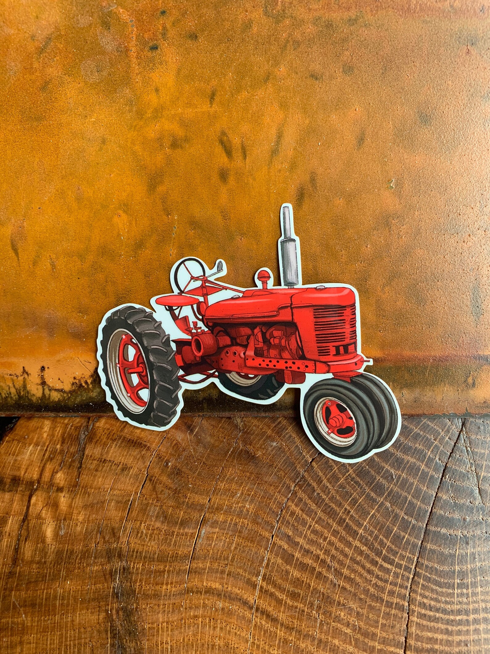 Red Tractor Sticker Tractor Decal Farming Sticker Waterproof Decal ...