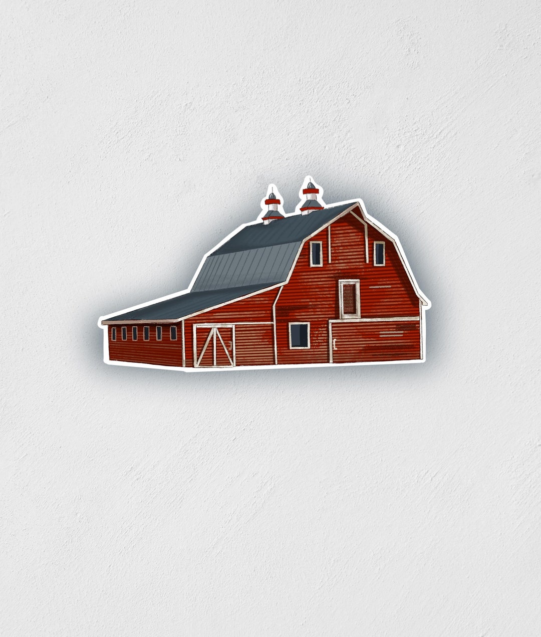 Red Barn Sticker | Barn Decal | Waterproof Sticker | Laptop Decal ...