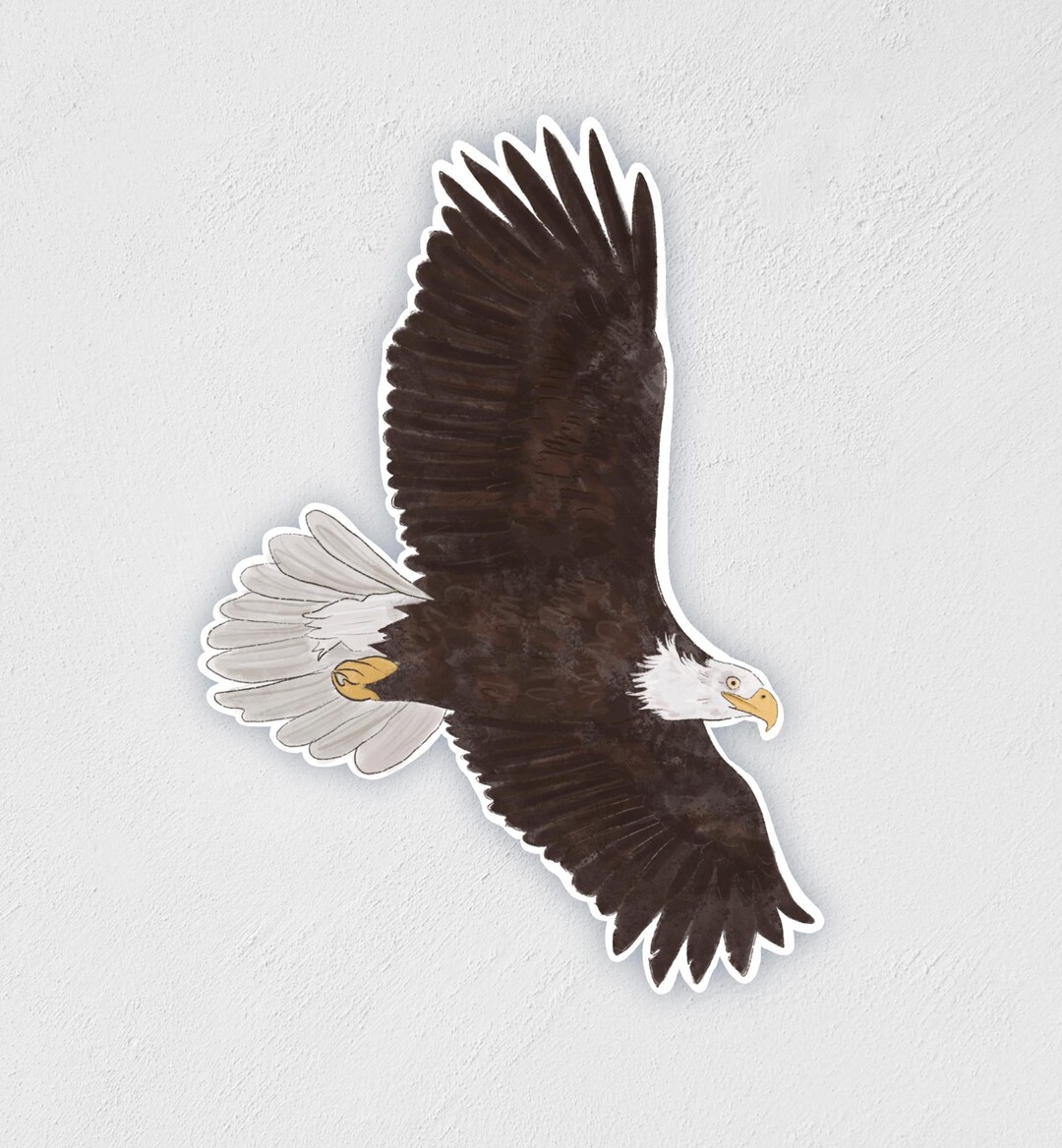 Bald Eagle Sticker: Hand-drawn Waterproof Decal (3" X 2") - Etsy