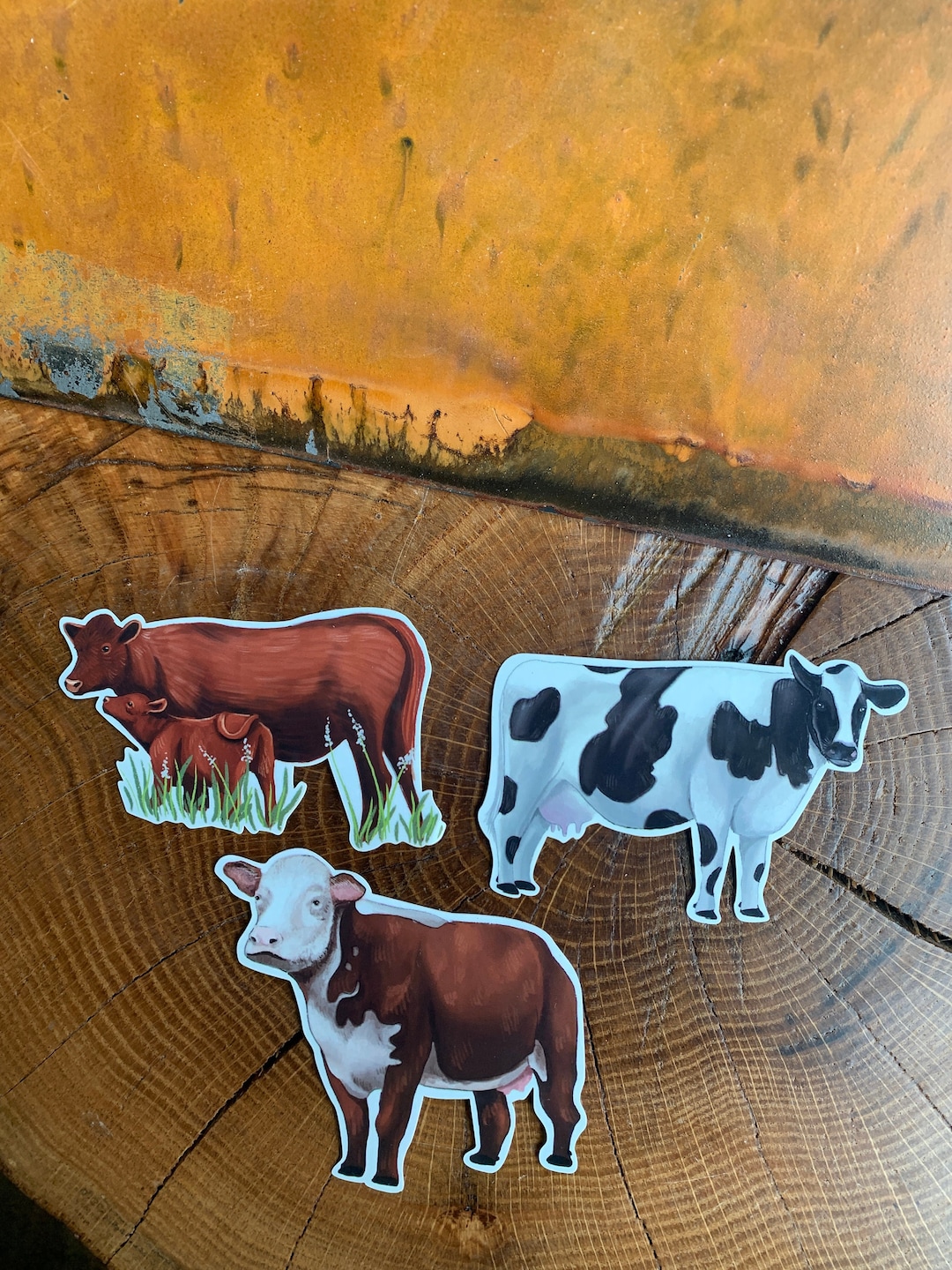 Cow Sticker Pack Cow Stickers Farm Animal Stickers - Etsy
