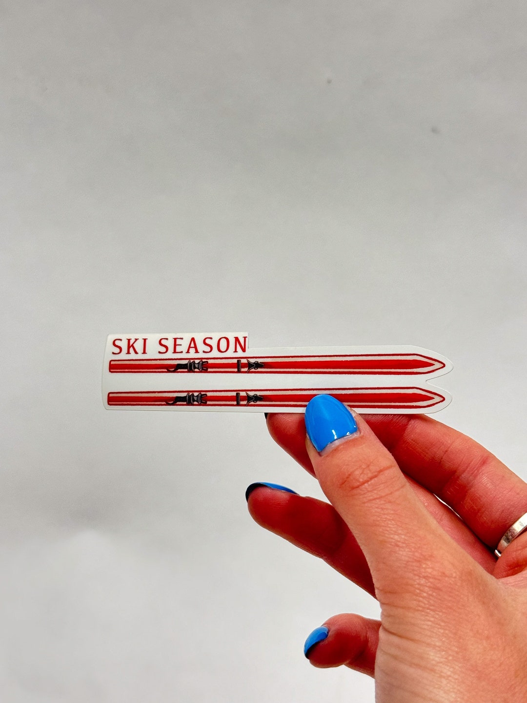 Ski Season Sticker | Nordic Ski Decal | Waterproof Sticker | Laptop ...