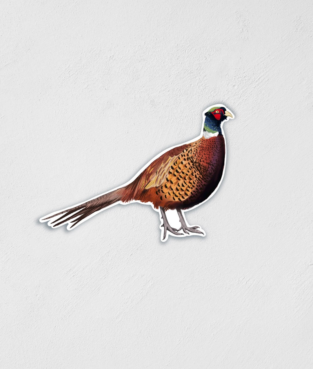 Pheasant Sticker | Waterproof Sticker | Forest Animal Decal | Laptop ...