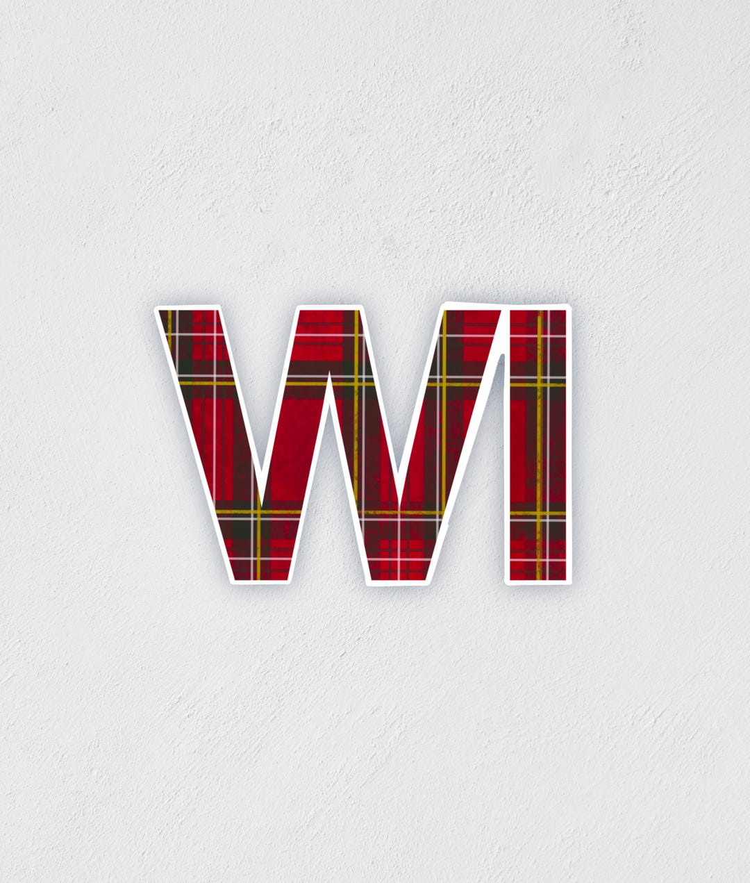 Scottish Plaid Wisconsin Sticker: Waterproof Water Bottle Decal - Etsy