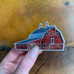 Red Barn Sticker Barn Decal Waterproof Sticker Laptop Decal Farming ...