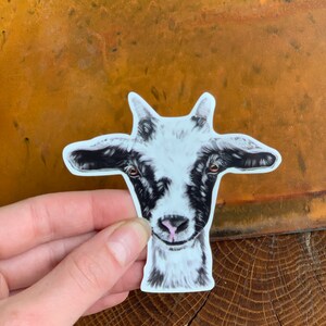 Goat Head Sticker Waterproof Sticker Farm Animal Decal Water Bottle ...