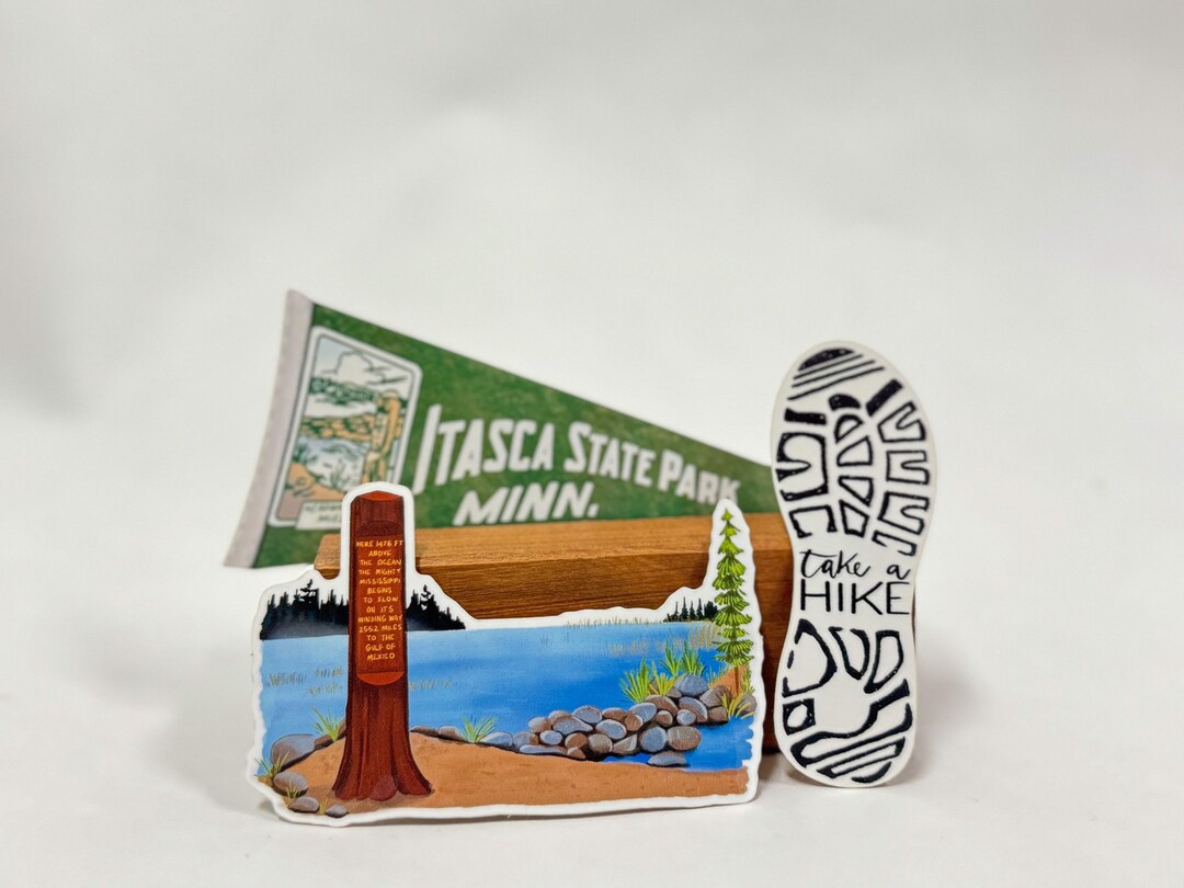 Itasca State Park Sticker Pack: Waterproof MN Outdoor Decals - Etsy