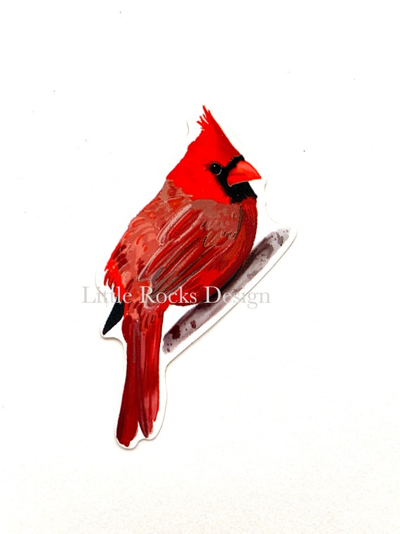 Cardinal Sticker Waterproof Sticker Laptop Sticker - Etsy