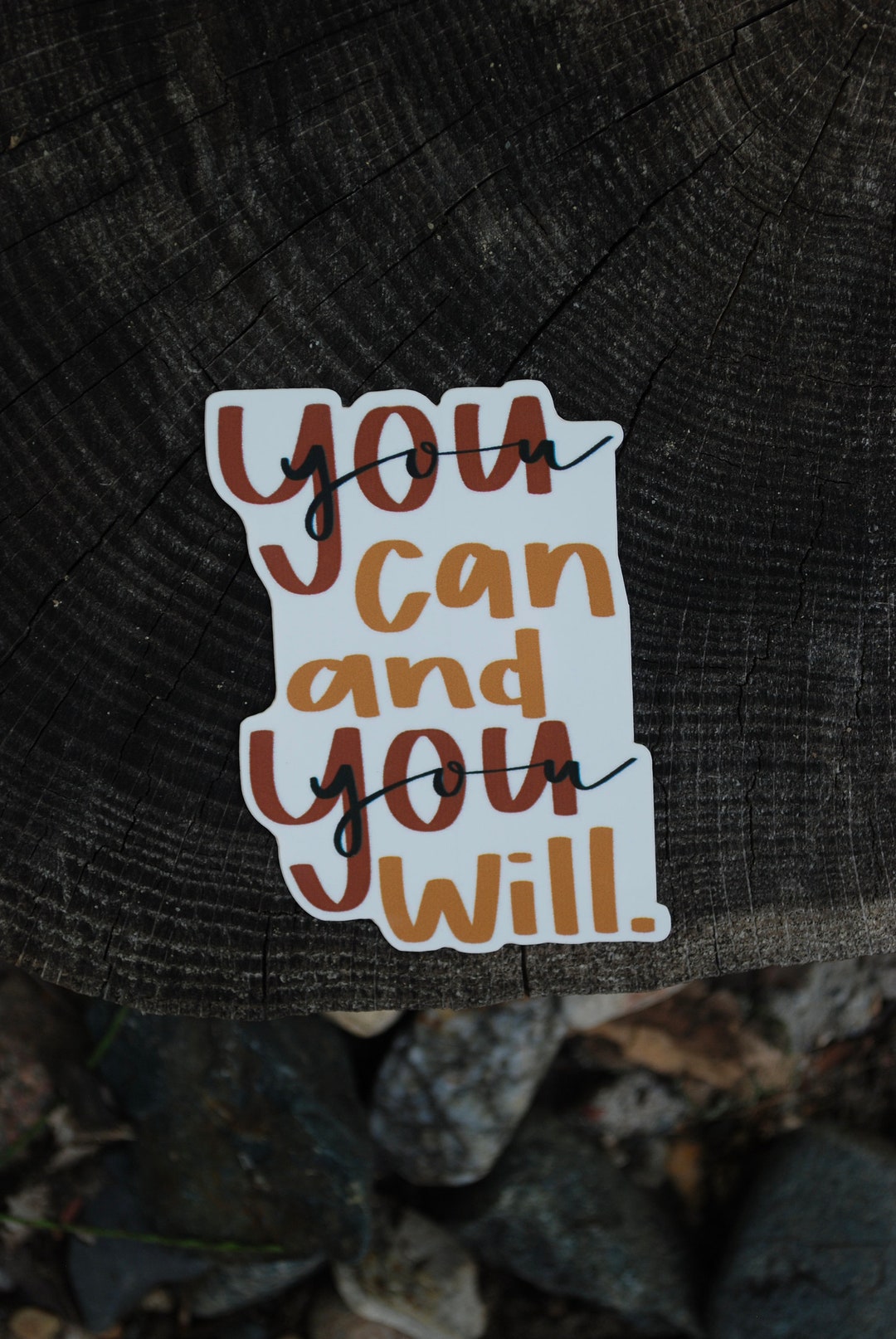 You Can and You Will Sticker Inspirational Sticker Verse Decal Trendy ...