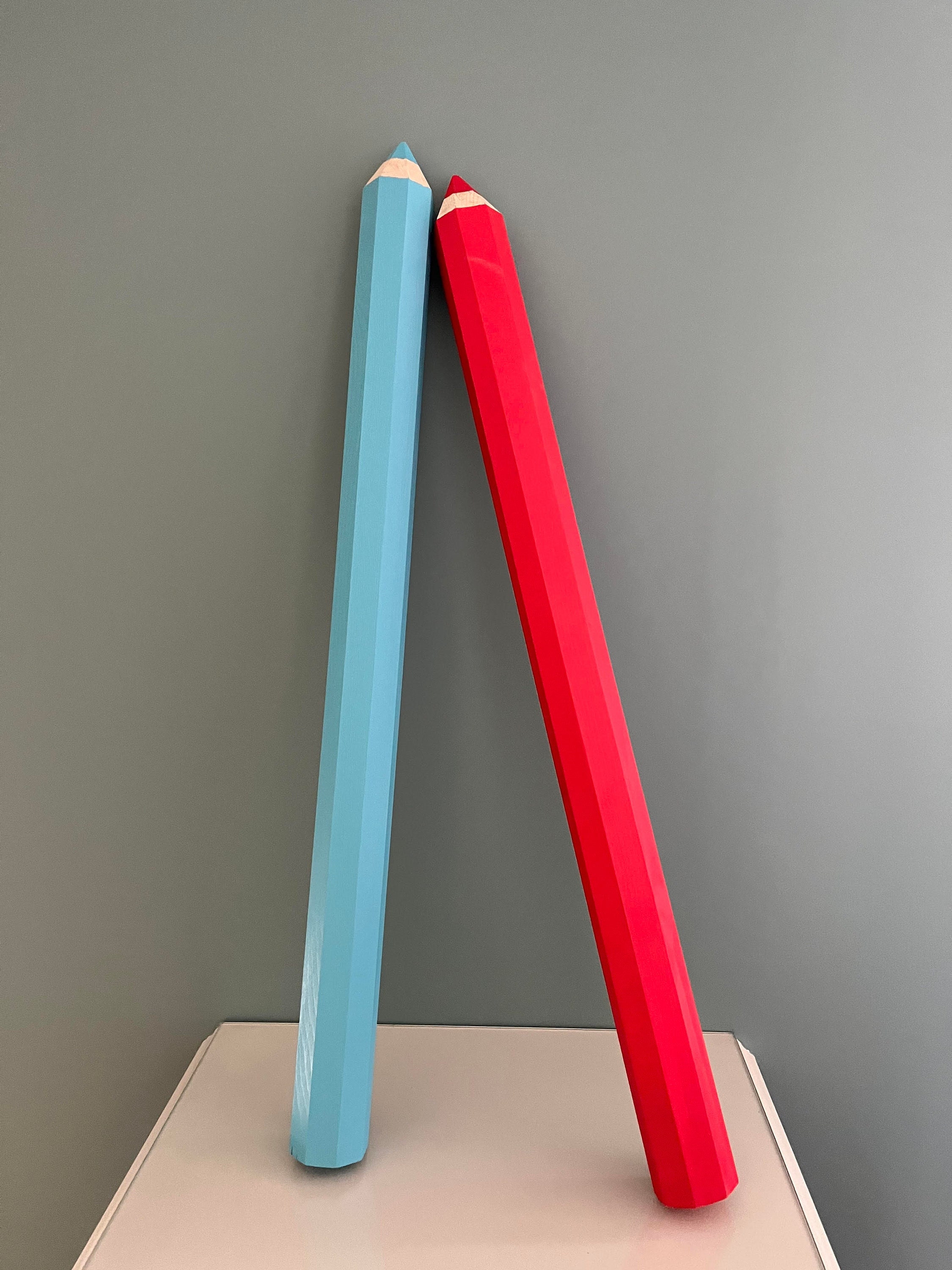 Crayon Géant 1m50 En Bois Naturel Décorarif - Etsy