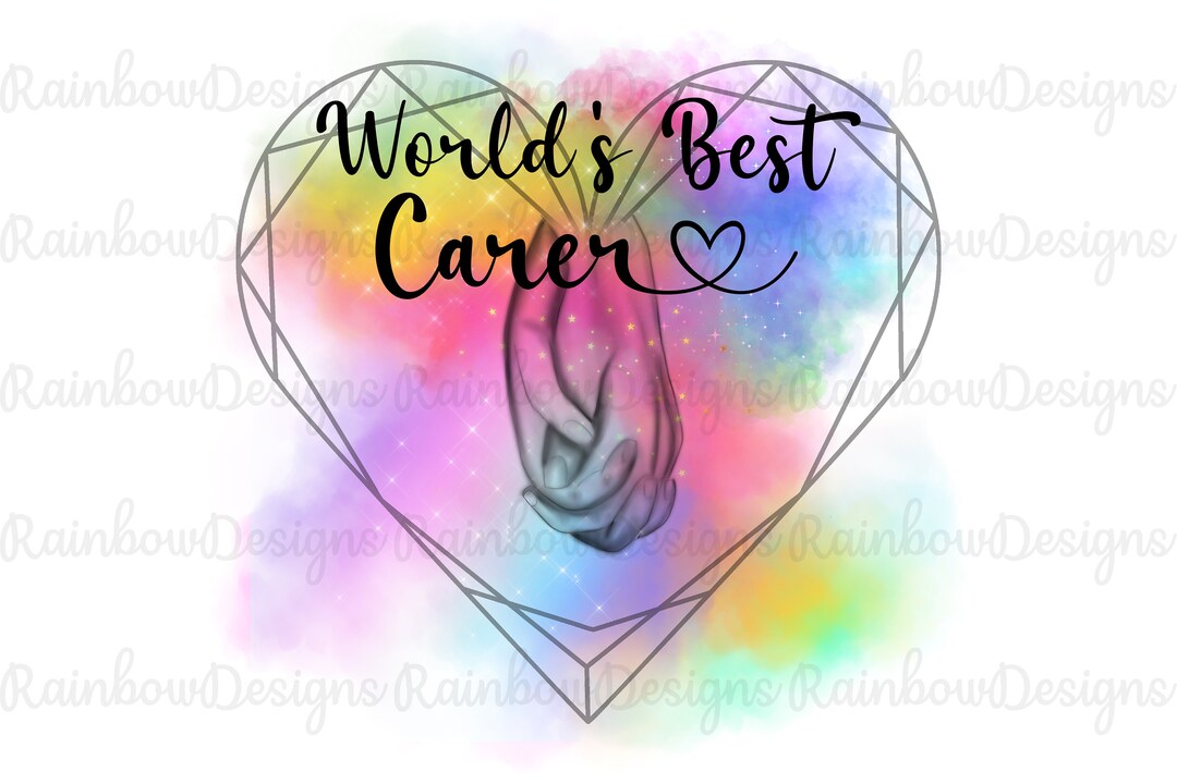 World es Best Carer PNG, Carer Sublimation Design, Geschenk für Carer ...