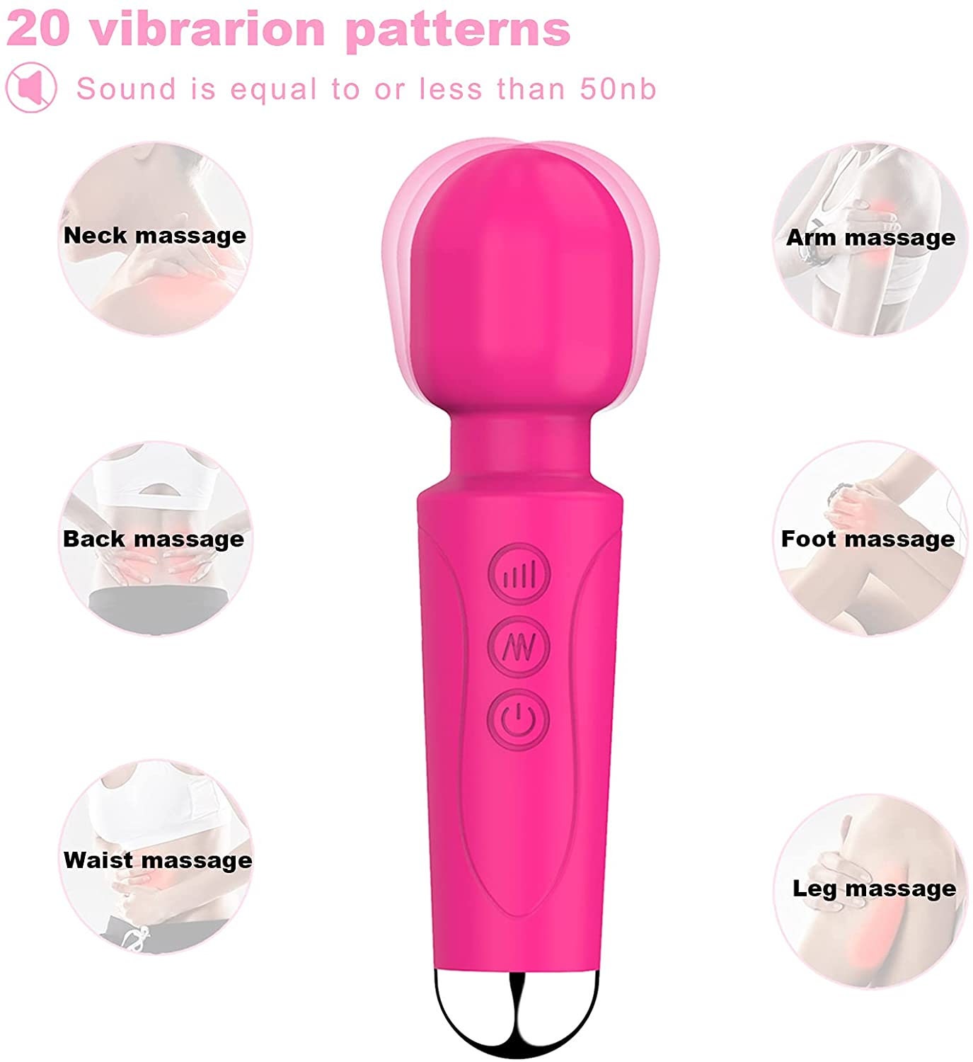 Mini Wand Massager Rechargeable Small Personal Massager Etsy