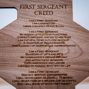 USAF First Sergeant Creed - Etsy
