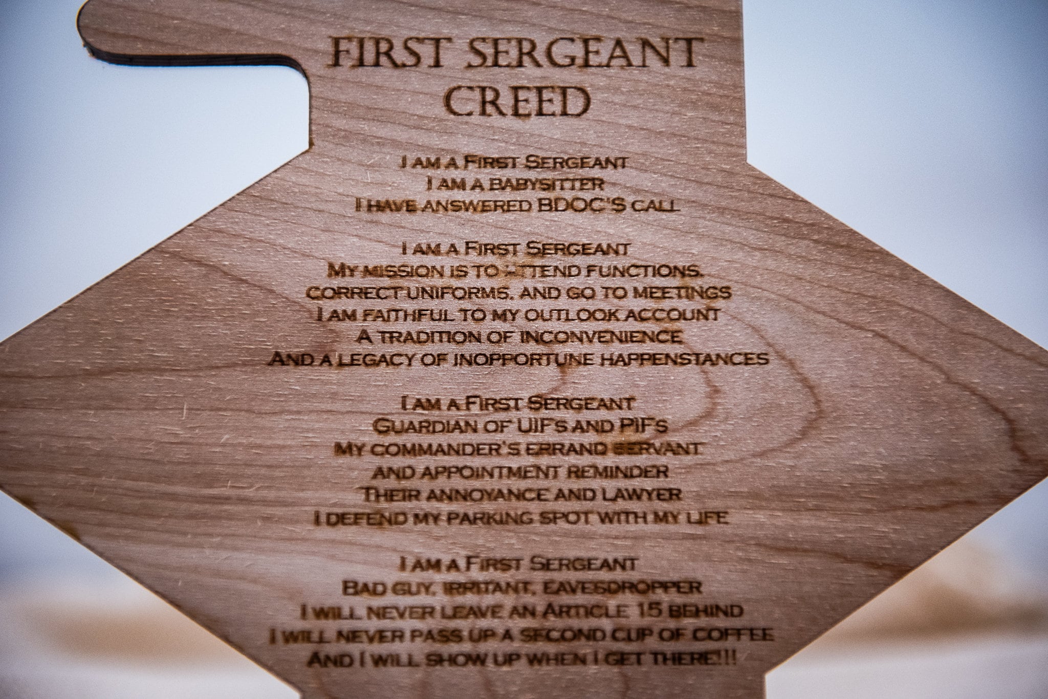 USAF First Sergeant Creed - Etsy