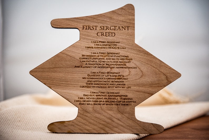 USAF First Sergeant Creed - Etsy