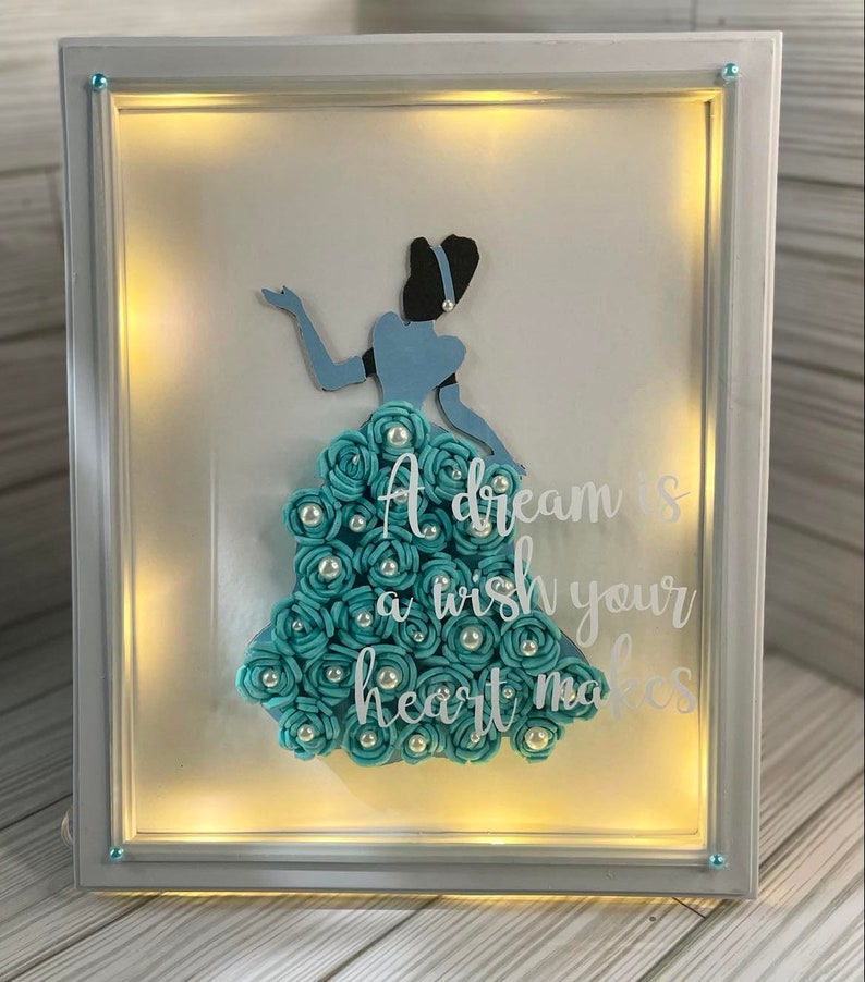 CINDERELLA SHADOW BOX | Lights Up| Disney Princess - Etsy