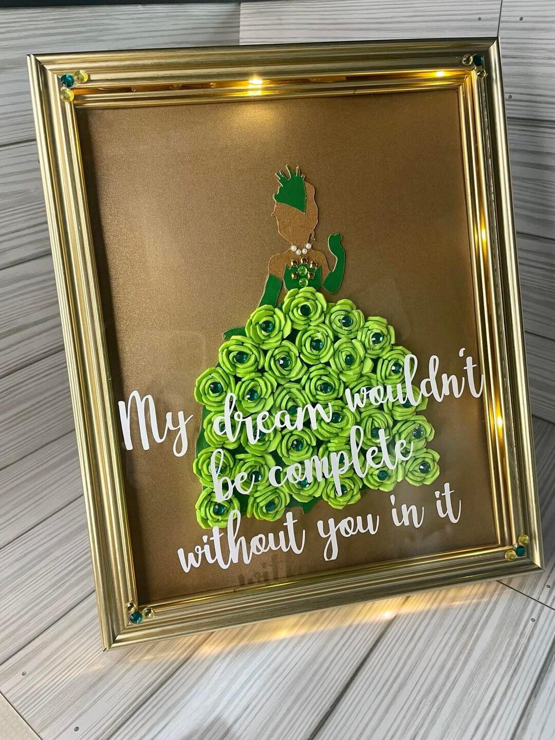PRINCESS and the FROG Shadow Box LIGHTS Up Disney Princess - Etsy