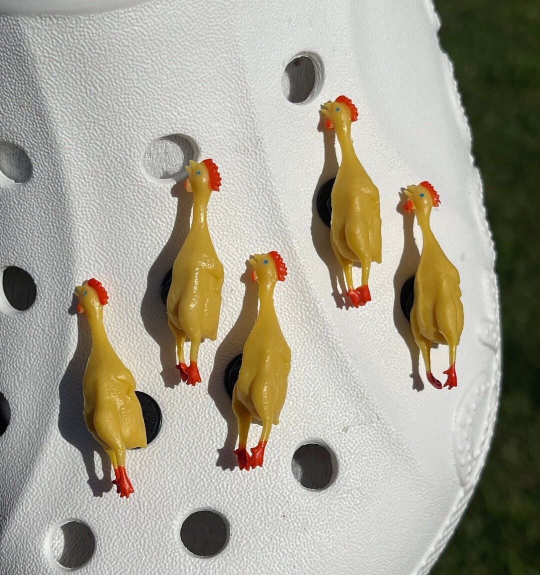 Mini Rubber Chicken Cr0c Charm Squawking Chicken - Etsy