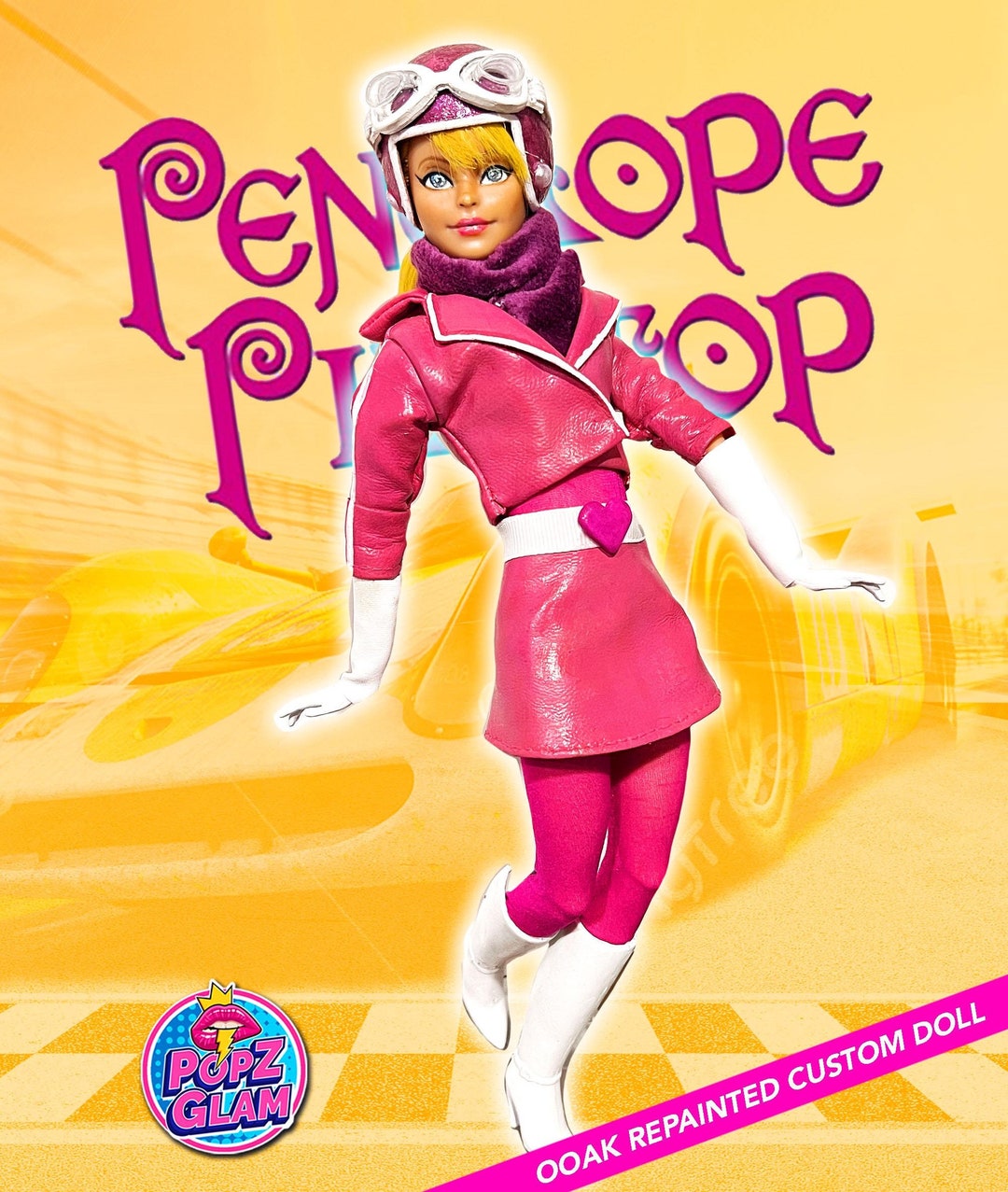 PENELOPE PITSTOP: Race-ready Elegance One of a Kind Hand-painted Custom ...