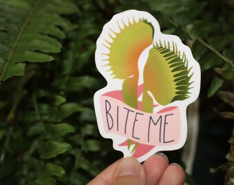 Don't Touch Me Banner Sticker Venus Flytrap Carnivorous - Etsy