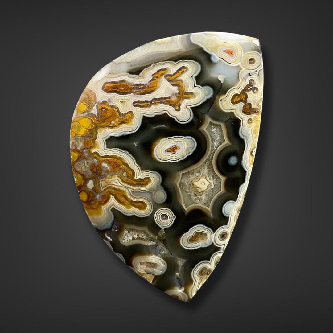 Turkish Ultra Rare Banded Pseudomorph Agate Cabochon - Etsy