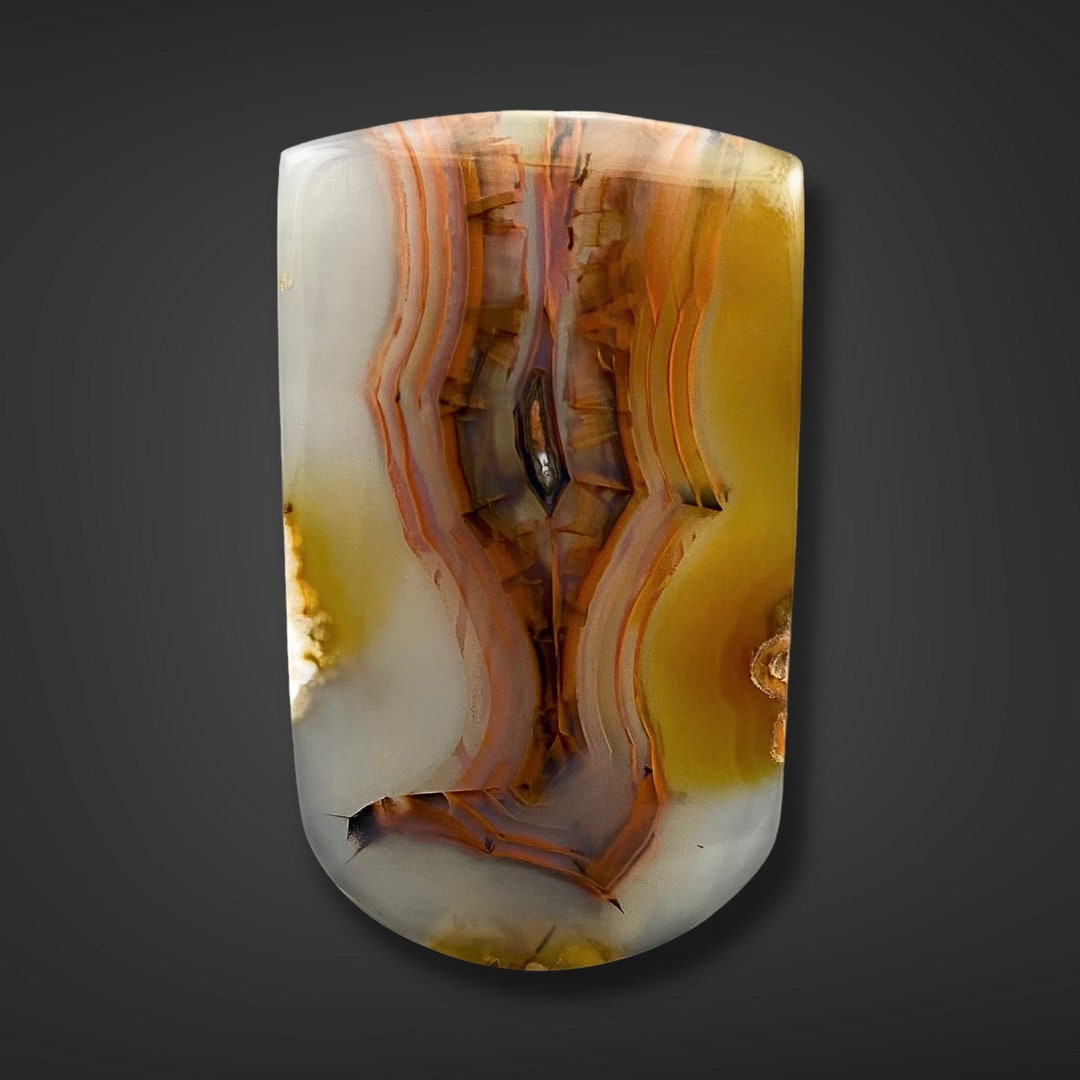 Turkish Ultra Rare Banded Pseudomorph Agate Cabochon - Etsy