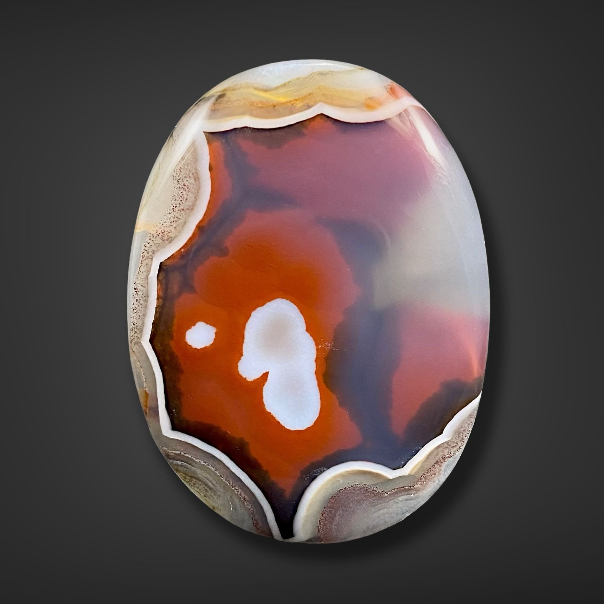 Turkish Ultra Rare Pseudomorph Banded Agate Cabochon - Etsy