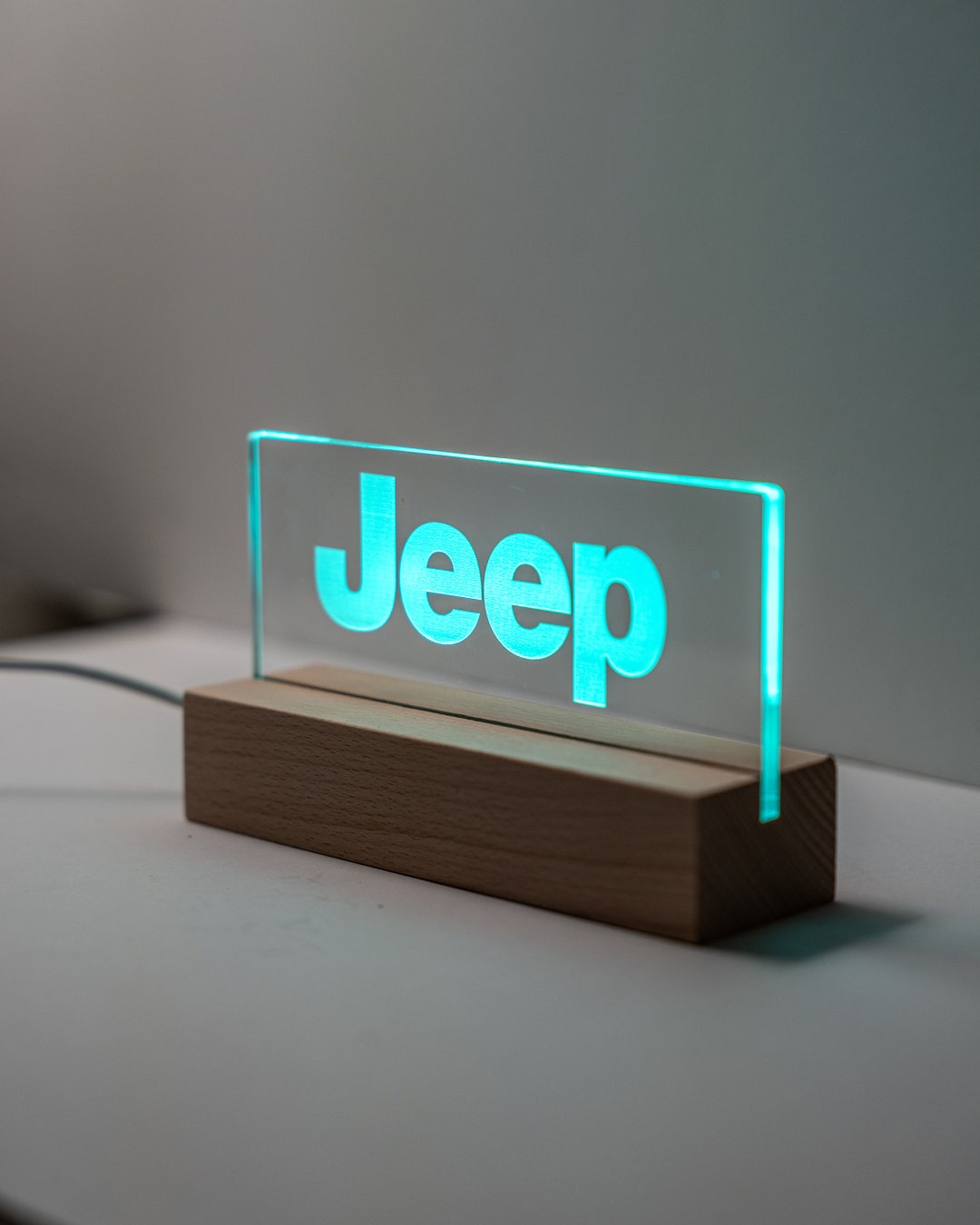 Acrylic Desk Lamp JEEP RGB LED Racing Trucking Logo Gift - Etsy