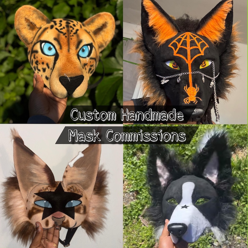 Handmade Dog Therian Mask - Etsy