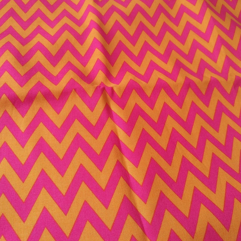 Orange Pink Fabric - Etsy