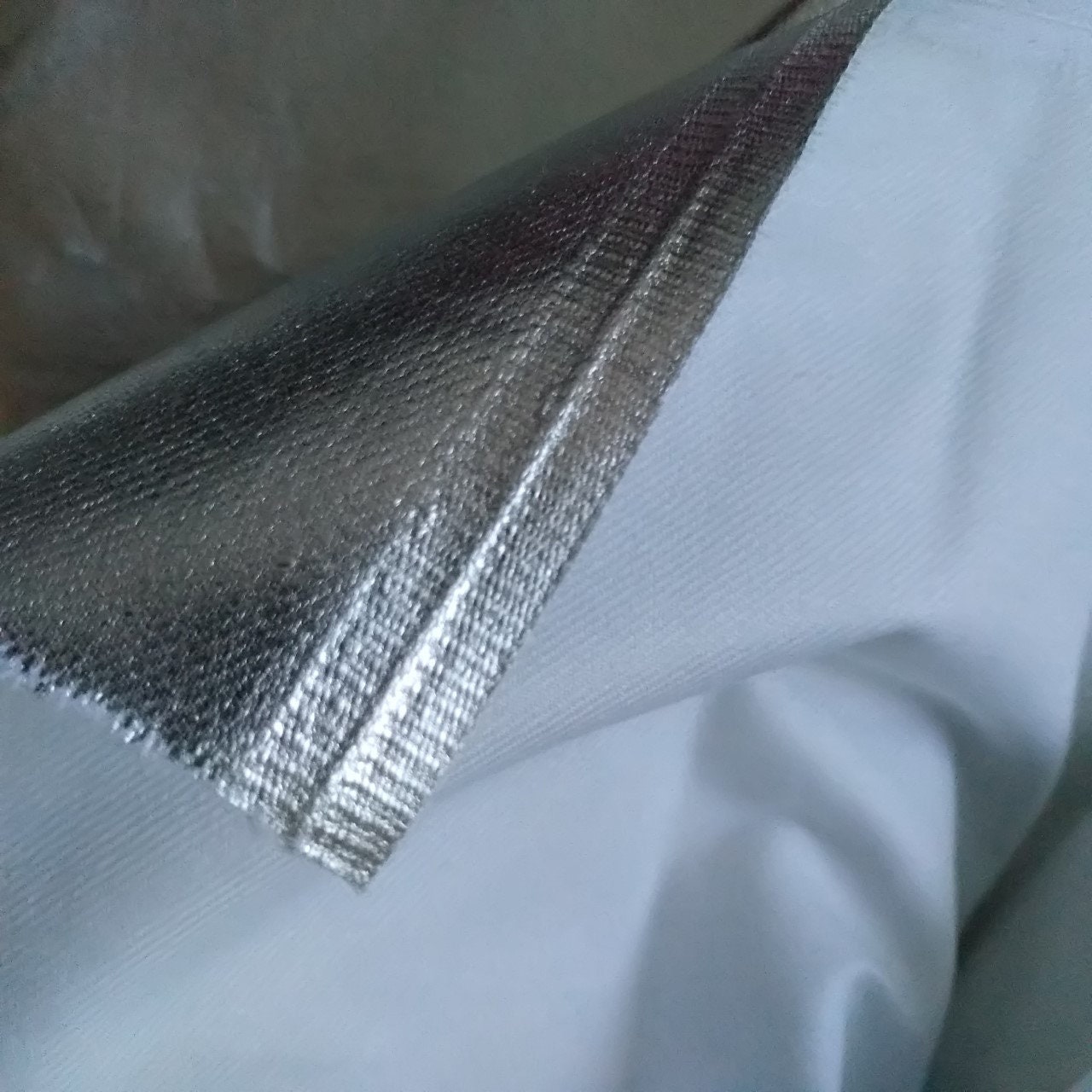 Silver Denim Fabric by the Yard - Etsy