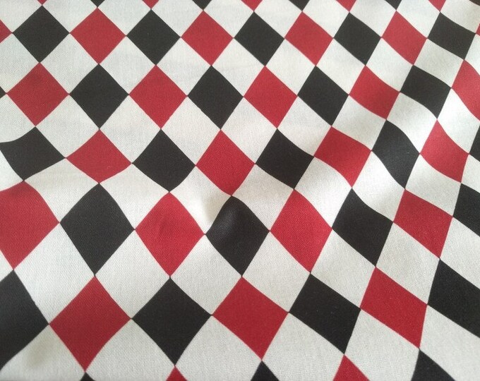 Red Black Diamond Plaid 100% Cotton Fabric by the Yard - Etsy