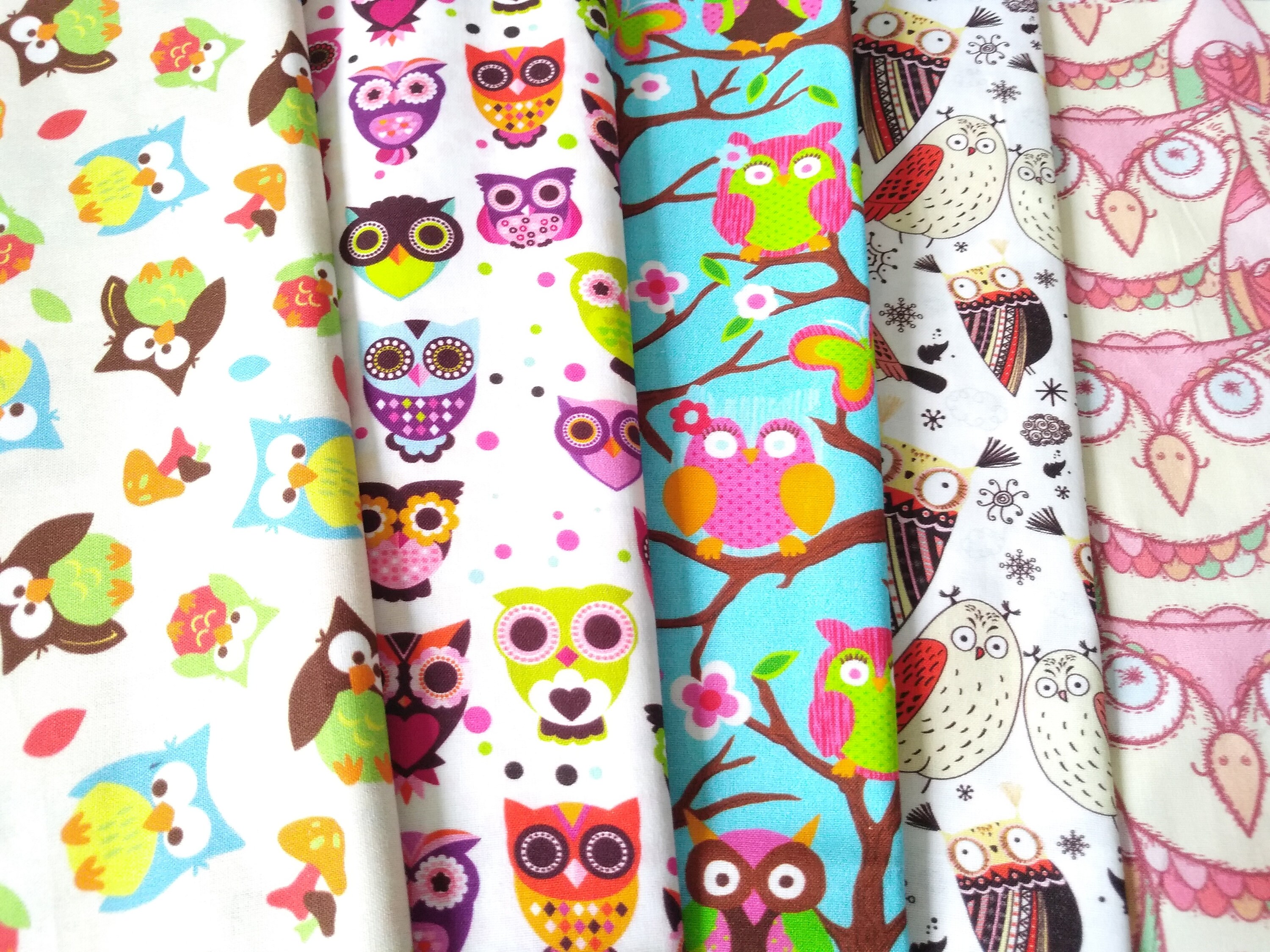 Owl Pattern Fabric