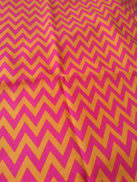 Pink And Orange Chevron Pattern