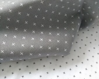 Gray and White Plus Signs Fabric Grey Crosses Grey Plus - Etsy