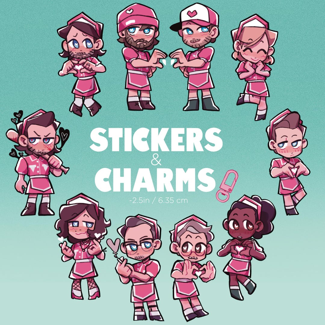 Waitress Outfit Charms/stickers! - Etsy