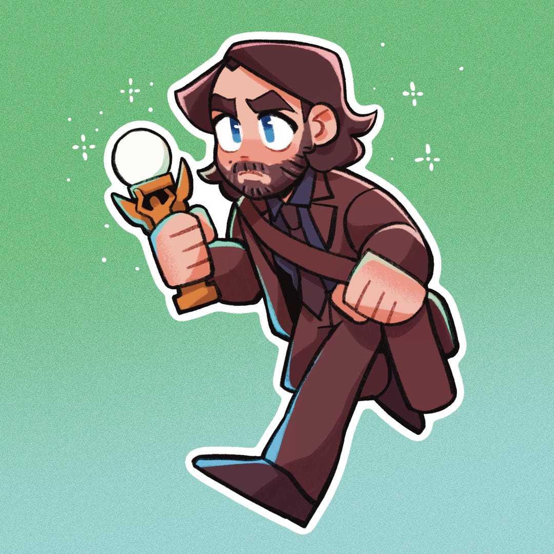 GLOW Alan Wake Sticker - Etsy