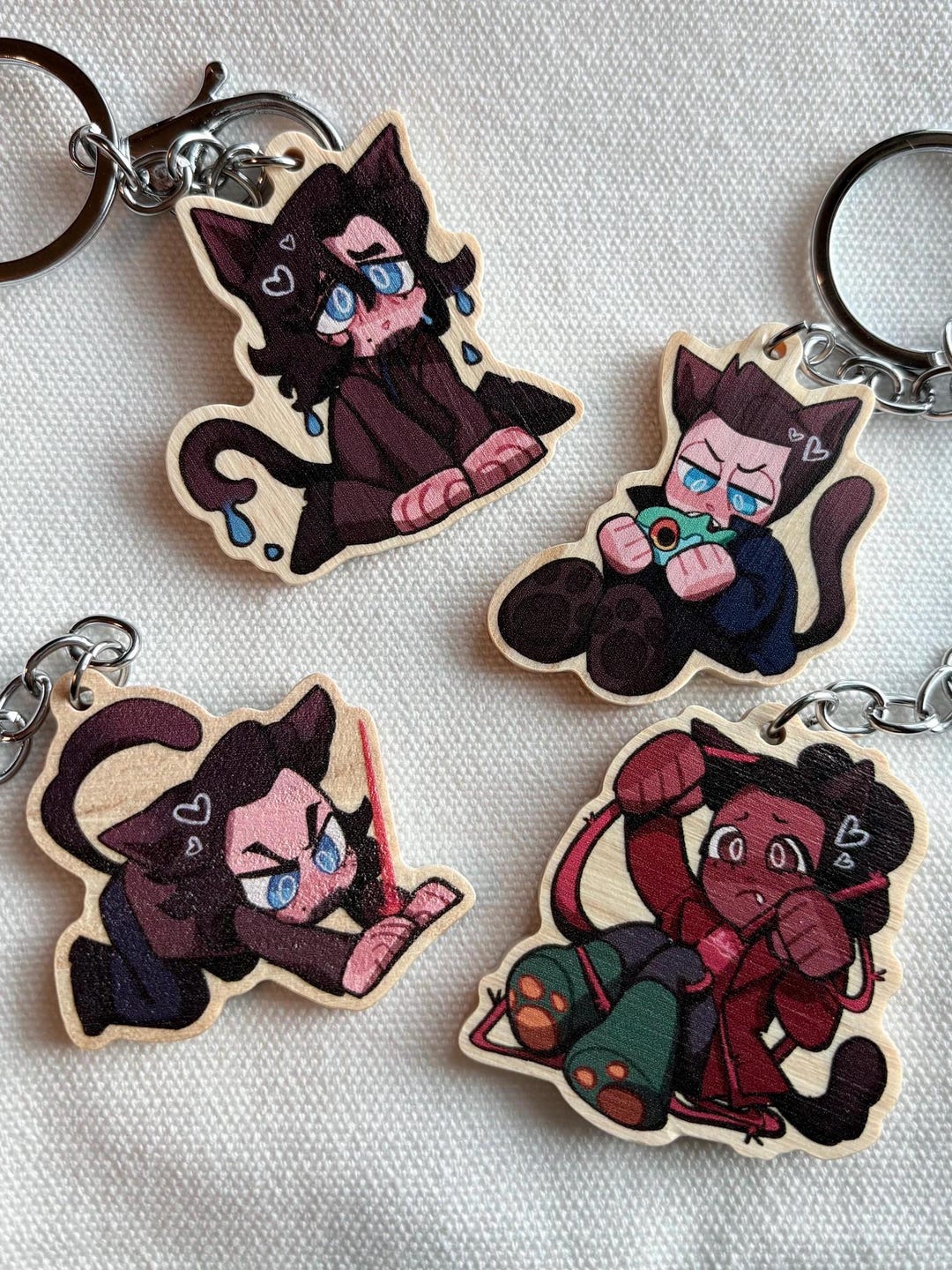 Alan Wake Wooden Catboy Charms - Etsy