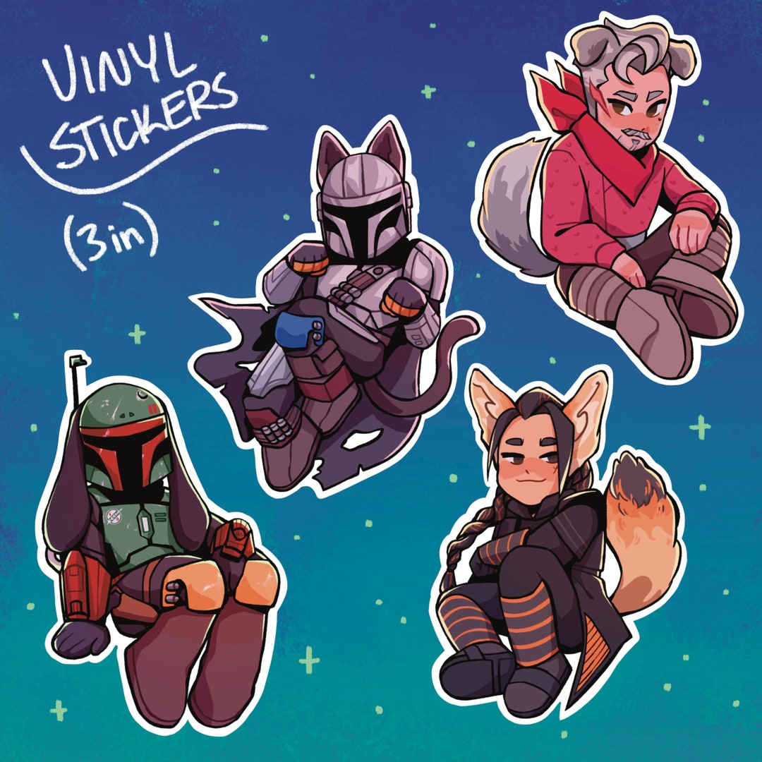 Mando Animal Friends Vinyl Stickers - Etsy