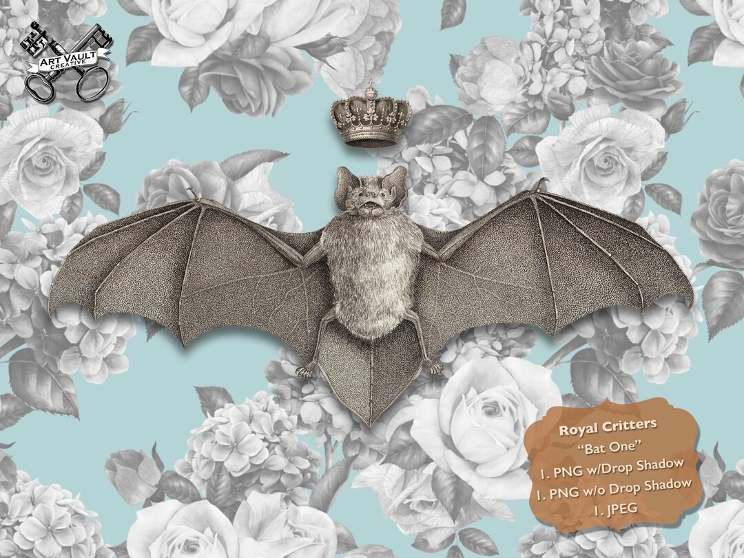 Halloween Bat PNG Clipart, Vintage Bat Transparent Background Digital ...