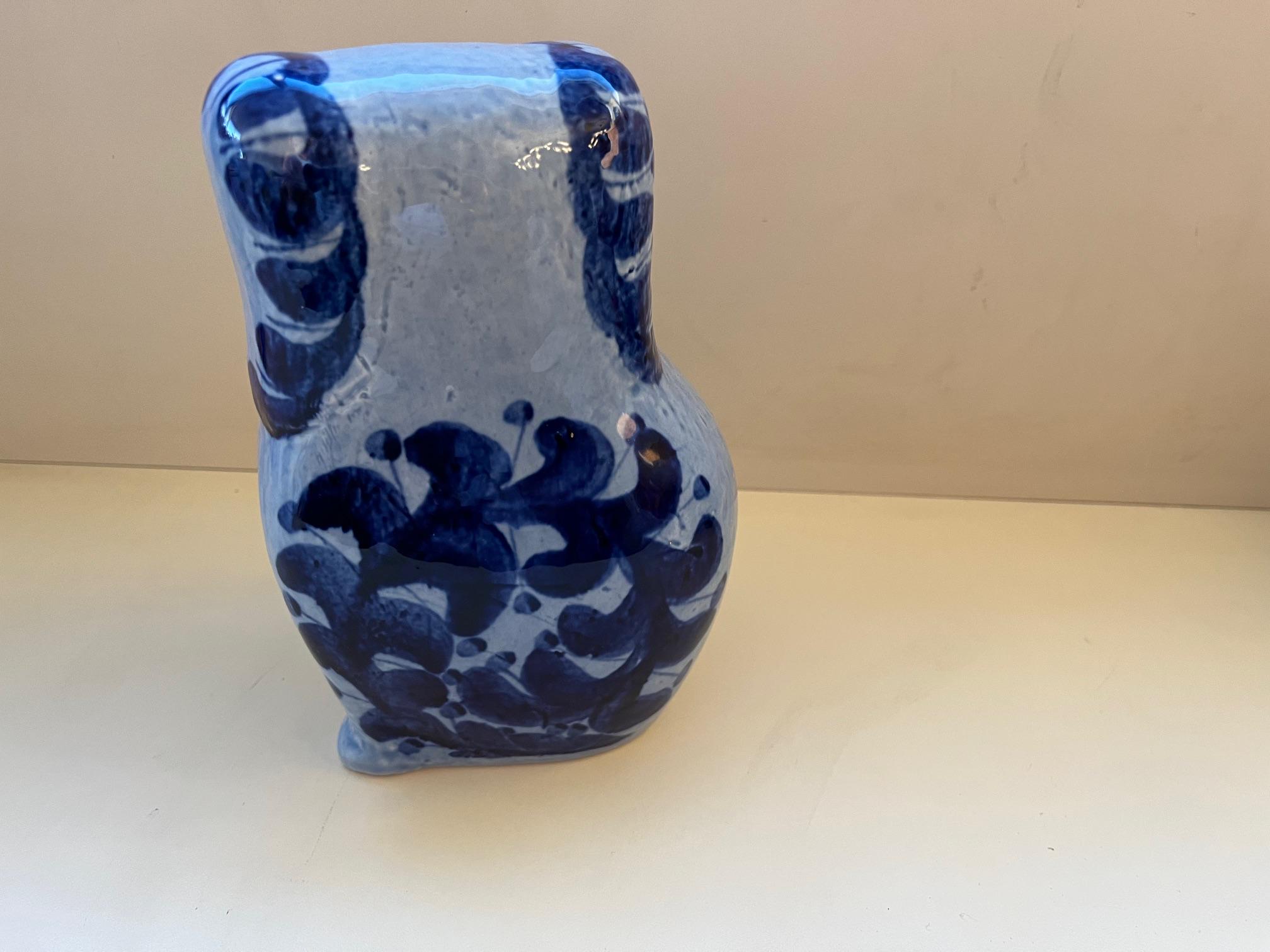 Lisa Larson Blue Poodle Dog Figurine - Gustavsberg Sweden - MCM Mid ...