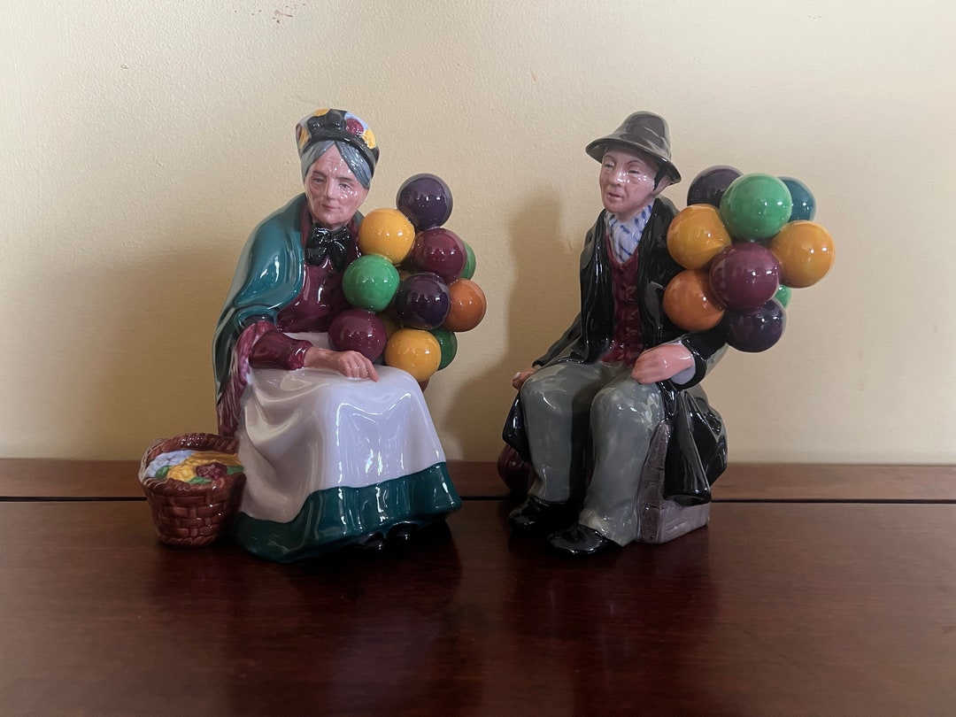 Vintage Royal Doulton 'old Balloon Seller' + 'old Balloon Man ...
