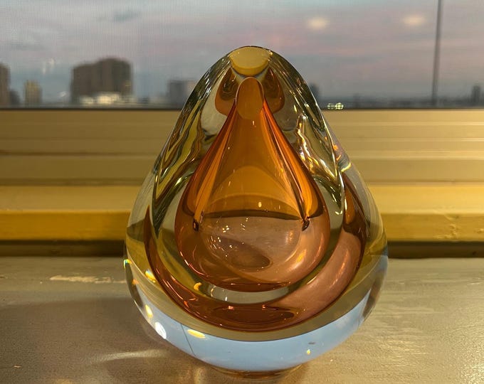 Signed Robert Deeble SOMMERSO Glass Teardrop Bud Vase, Pink - Etsy