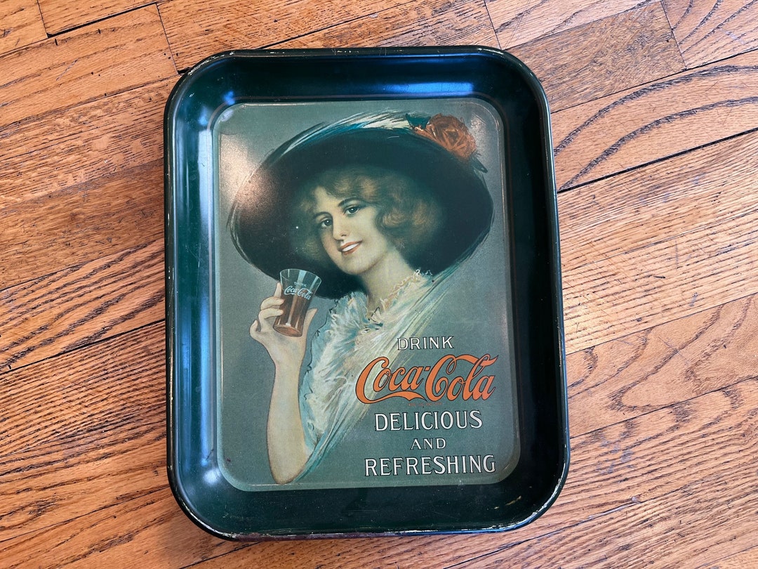 Vintage Coca Cola Coke Rectangular Metal Tray Drink Advertising Drink ...