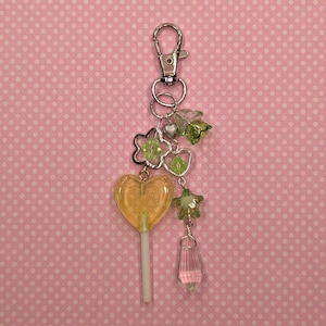 Y2K Translucent Colorful Lollipop Keychains | Cute Sparkly Sucker Pop ...