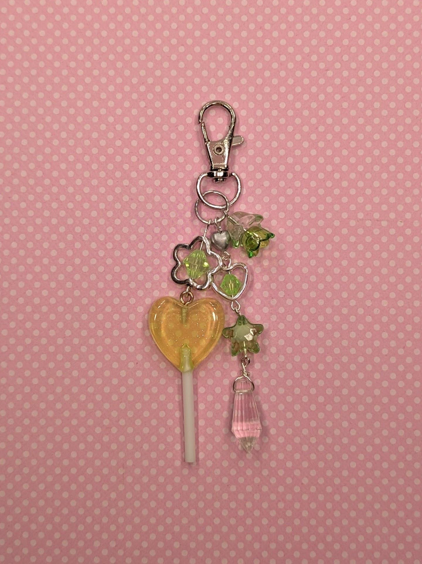 Y2K Translucent Colorful Lollipop Keychains | Cute Sparkly Sucker Pop ...
